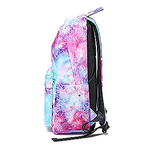 Ecodudo Cute Lightweight Galaxy Backpacks Girls School Bags Kids Bookbags (Galaxy Pink)
