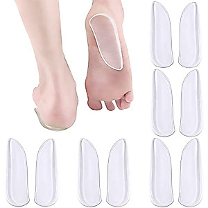 5 Pairs Medial & Lateral Heel Wedge Silicone Insoles - Corrective Adhesive Shoe Inserts for Foot Alignment, Knock Knee Pain, Bow Legs, Osteoarthritis for Men and Women