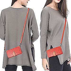 HUANGTAOLI Crossbody Shoulder Strap Adjustable Wallet for Oppo Reno 6 5G, Wallet Case Magnetic Closure Kickstand Cover for Oppo Reno 6 5G