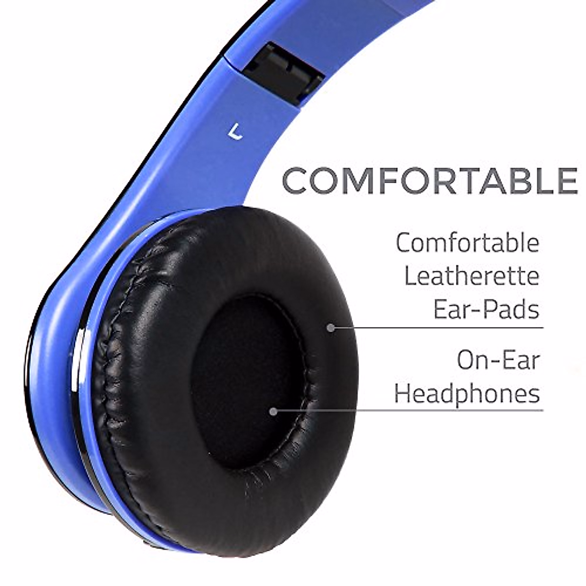 BESTGOT BG6002 Wired Kids Headphones for Kids Adults Children Headphones with Microphone Volume Control Foldable Headset with 3.5mm Plug Removable Cord (Black/Blue)