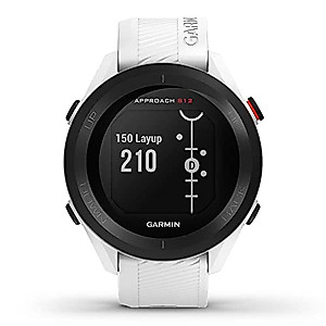 Garmin Approach S12 (White) GPS Golf Watch | Golfer's Bundle with Portable Charger | F/M/B Yardages, 42k+ Preloaded Courses, CourseView Maps, & Live Scoring