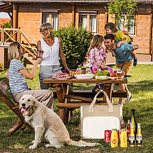 DTBG Lunch Bag Women - Stylish & Insulated Wetproof Lunch Tote Bag - Newest Gifts with Multi-Pockets, Removable Strap - Leakproof Reusable Lunch Box Ideal for Work, Picnics - Beige