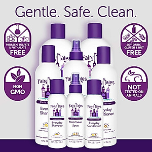 Fairy Tales Daily Cleanse Everyday Kids Shampoo - Gentle Natural Defining Shampoo, Tangle Free, Moisturizing and Hydrating Formula, Paraben Free - 12 oz (2 Pack)