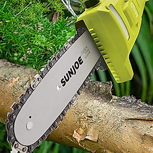 Sun Joe 24V-PS8-LTE 24-Volt 8-Inch, 14-Foot Reach, Cordless Telescoping Pole Chain Saw w/8-Inch Cutting Bar, Auto-Oiler, Adjustable Pole Head for Tree Trimming, Kit (w/2.0-Ah Battery + Quick Charger)