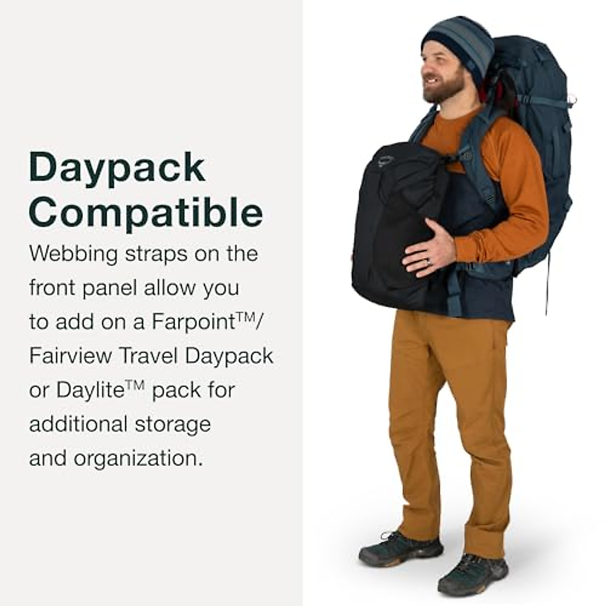 Osprey Farpoint Trek 55L Men's Travel Backpack, Muted Space Blue