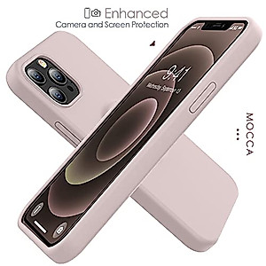 MOCCA Compatible with iPhone 12 Pro Max Phone Case 6.7 inch with Ring Kickstand | Super Soft Microfiber Lining | Anti-Scratch Full-Body Shockproof Protective Case for iPhone 12 Pro Max - Pink Sand