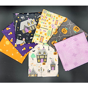 Halloween Village 7 Piece Fat Quarter Bundle by Paintbrush Studios