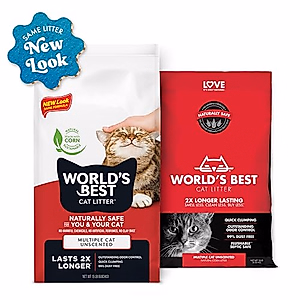 WORLD'S BEST CAT LITTER Multiple Cat Unscented 15 Pounds