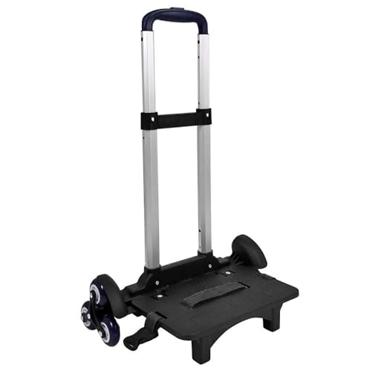 Backpack Trolley - Wheeled Trolley Hand Aluminium Alloy Folding Trolley Cart for Backpack (Blue, 6 Wheels Improved Version)