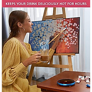 Nouvati Candle Warmer/Mug Warmer: Excellent Heating, 2 Heating Modes, Safety Features, Sleek Design; Coffee Warmer for Desk Auto Shut Off, Tea Warmer (Royal Blue)