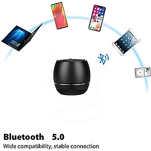 Aresrora Portable Bluetooth Speakers,Outdoors Wireless Mini Bluetooth Speaker with Built-in-Mic,Handsfree Call,TF Card,HD Sound and Bass for iPhone Ipad Android Smartphone and More (Black)