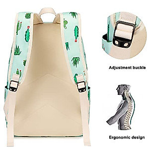 Bluboon Teen Girls Backpack School Book Bag Set with Lunch Box and Pencil Case for Kids and Children