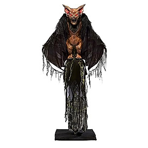 Spirit Halloween 6 Ft Desmodus Animatronic | Animated Decoration | Body Extends | Lunging Mechanism | Plays Sounds