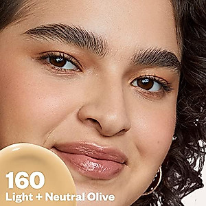 Kosas Revealer Skin-Improving Foundation with SPF 25 Protection - Hydrate, Brighten, Soothe, Plump, Protect Skin - Smoothing Texture, Natural Finish and Clean Formula - Light+ Neutral Olive 160