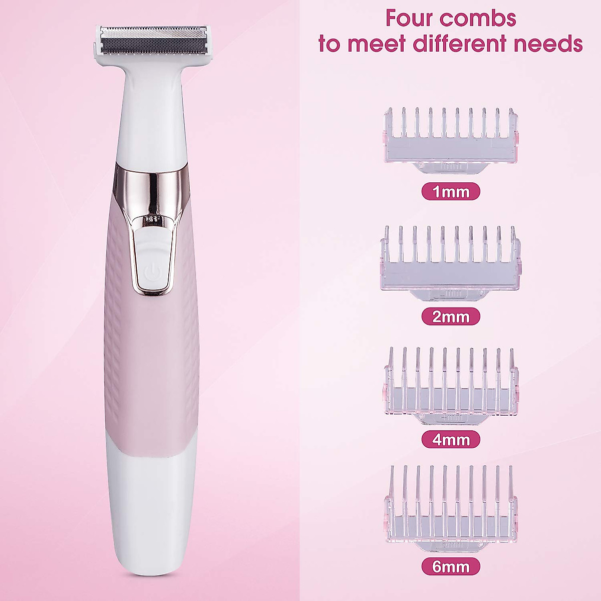 Bikini Trimmer Lady Shaver Electric Women Shaver USB Rechargeable Eyebrow Trimmer Portable Design Cordless Electric Razor for Women Lady Hair Removal for Face Body