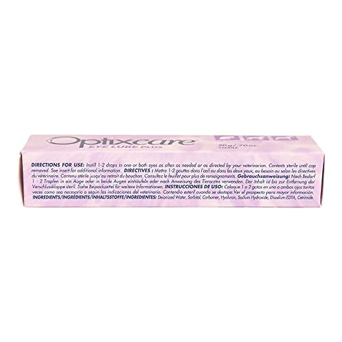 OptixCare Pet Eye Lube Plus + Hyaluron 20g for Dog Cat Horses