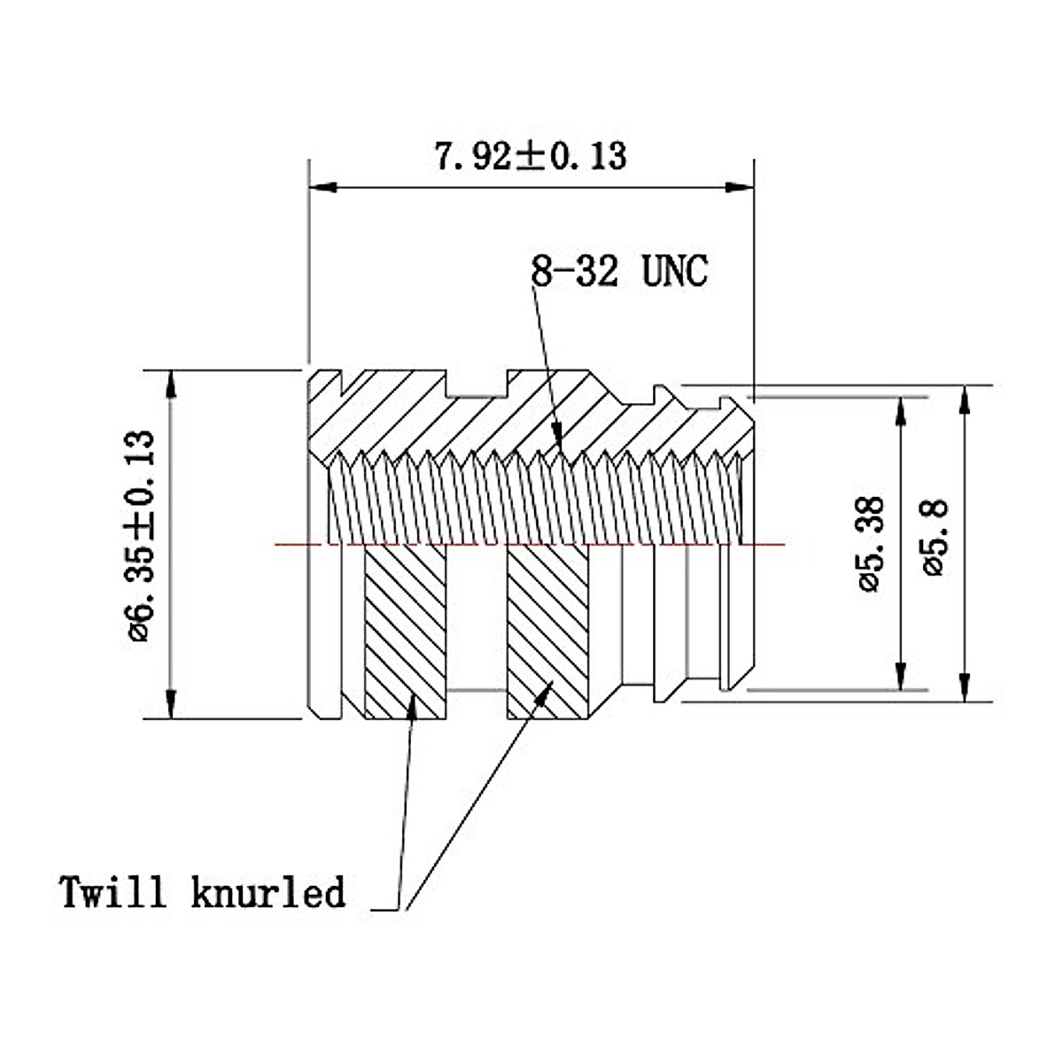 [initeq] #8-32 Threaded Heat Set Inserts for 3D Printing (100, Long)