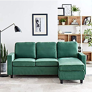 Cherry Tree Furniture Campbell 3-Seater Sofa with Reversible Chaise (Green)