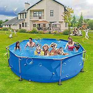 Above Ground Swimming Pool - 10ft x 30in Metal Frame Pool, Swimming Pool for Kids and Adults, Family Fun Kiddie Pool, Summer Fun Swimming Pool, Pool Above Ground, Pools for Backyard, Party, Garden