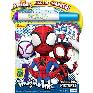 Marvel Spidey and His Amazing Friends 20 Page Imagine Ink Magic Pictures Coloring Book with 1 Mess Free Marker