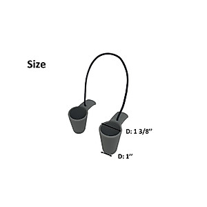 2 PAIRS MARINE BOAT CANOE GREY SCUPPER PLUGS STOPPERS TPR SIT-ON-TOP KAYAK HOLES