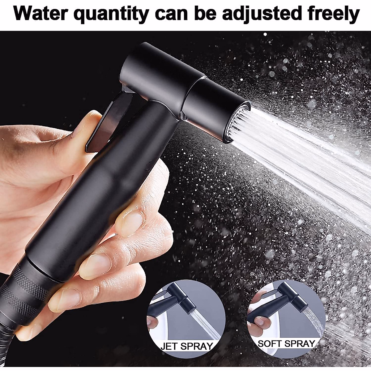 Bidet Sprayer for Toilet,Handheld Sprayer Kit, Bathroom Jet Sprayer Kit Spray Attachment with 57''Hose, Adjustable Water Pressure Control