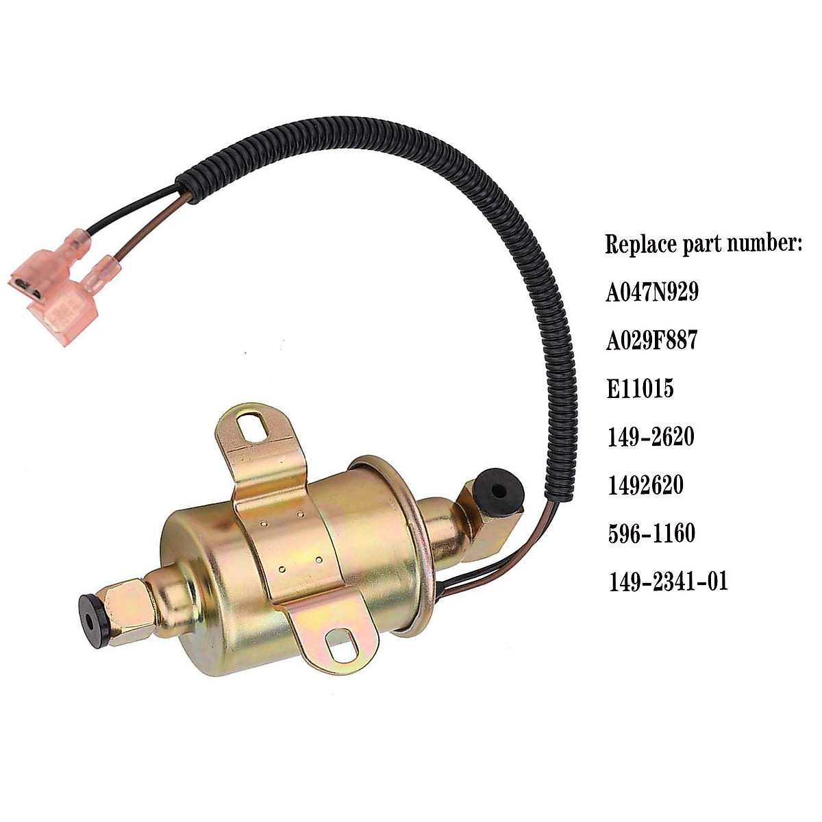 A047N929 Fuel Pump,A029F887 Electric Fuel Pump Replace Airtex E11015 149-2620 Compatible with Cummins Onan 5500 5.5KW Gas Generator Marquis Gold Rialta RV 5500 EVAP Motor Set