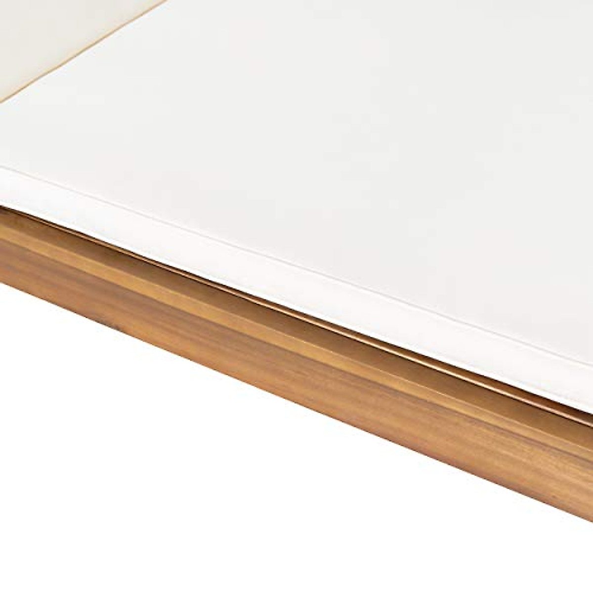 Christopher Knight Home 314846 Caily Chaise Lounge Set, Teak Finish + Cream