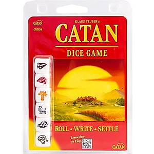 CATAN Dice Game - Portable Fun for On-the-Go Adventures! Strategy Game, Family Game for Kids and Adults, Ages 7+, 1-4 Players, 15-30 Minute Playtime, Made by CATAN Studio