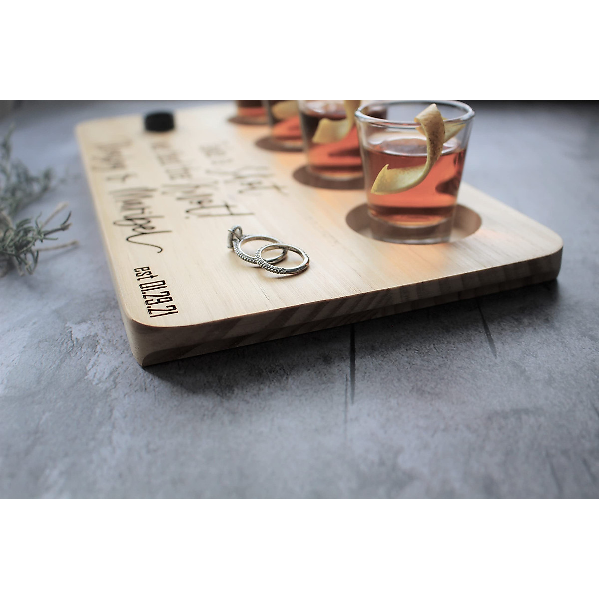 Personalized Wood Flight Board Cutting Charcuterie Engagement Wedding Bridal Shower Birthday Housewarming Fathers Mothers Day Gifts