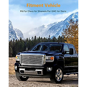 ITOPUP Towing Mirrors Fit for 1999-2002 for Chevy Silverado 1500/2500 for GMC Sierra 1500/2500 Tow Mirrors with Power Control Heated 1 Pair of Mirrors Left Side and Right Side Black Textured