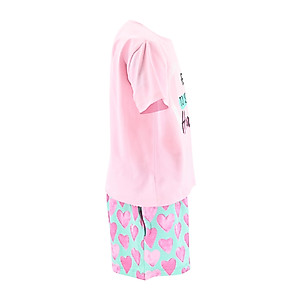 Unique Baby Boys Valentines Here To Steal Hearts Shorts Set Outfit (4Y, Pink)