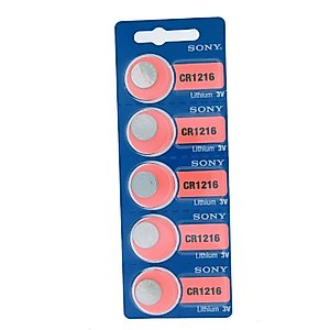 5pcs SONY CR1216 Coin Cell 3V Lithium Watch Battery Made in Japan