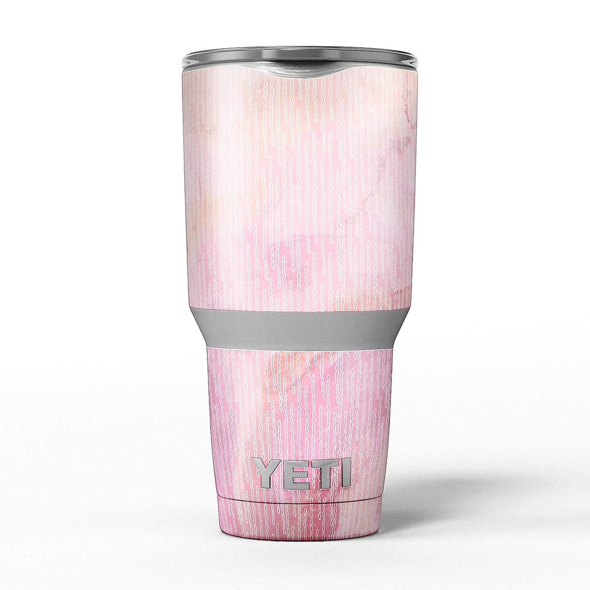 Design Skinz The Pink Orange Watercolors Under a Microscope - Skin Decal Vinyl Wrap Kit Compatible with The Yeti Rambler Cooler Tumbler Cups