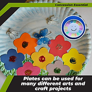 Concession Essentials 9 Inch Paper Plate Uncoated Plates White, 200ct