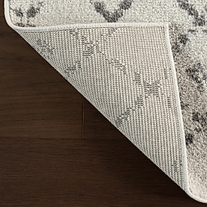 nuLOOM 2x12 Moroccan Blythe Area Rug, Grey, Faded Bohemian Design, Stain Resistant, For Bedroom, Dining Room, Living Room, Hallway, Office, Kitchen, Entryway