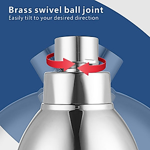 Eolax 3'' High Pressure Shower Head, Powerful Deluxe Bathroom Showerhead with Strong Spray, High Flow Fixed Showerheads for Luxury Shower Experience Even at Low Water Pressure (Chrome)