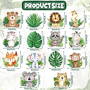 35Pcs Jungle Animals Hanging Swirl Wild One Party Birthday Decor Jungle Safari Animal Themed Wild One Birthday Party Swirls Streamers Supplies for Baby Shower Decorations