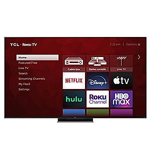 TCL 55" Class 6-Series 4K Mini-LED UHD QLED Dolby Vision IQ & Atmos, 144Hz VRR, AMD FreeSync Premium Pro, Smart Roku TV – 55R655 (2022 Model), Black