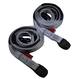 Hot Tub Spa Cover (2) Straps w/ (4) Locks & Keys - 12 feet, Adjustable, Kit w/Screws (Grey) Made in USA