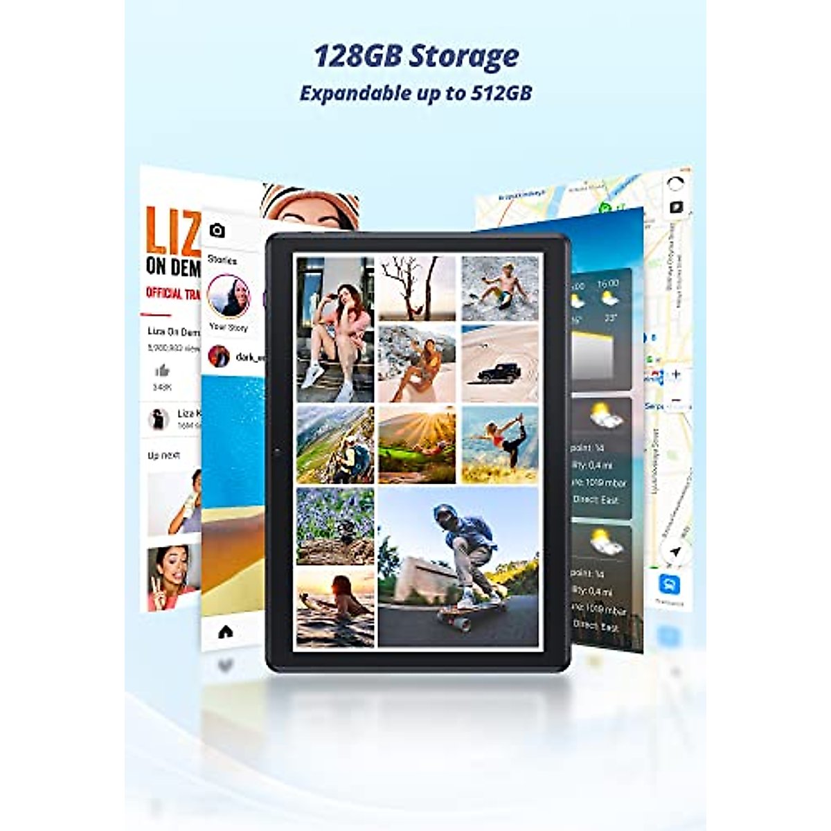 Dragon Touch Android 12 Tablets, 128GB ROM, 8GB RAM, Octa Core 2.0GHz, 10 inch IPS HD Display, 13MP Camera, 2.4Ghz & 5G WiFi, GPS - Compatible Docking Keyboard (Notepad 102 Newest)