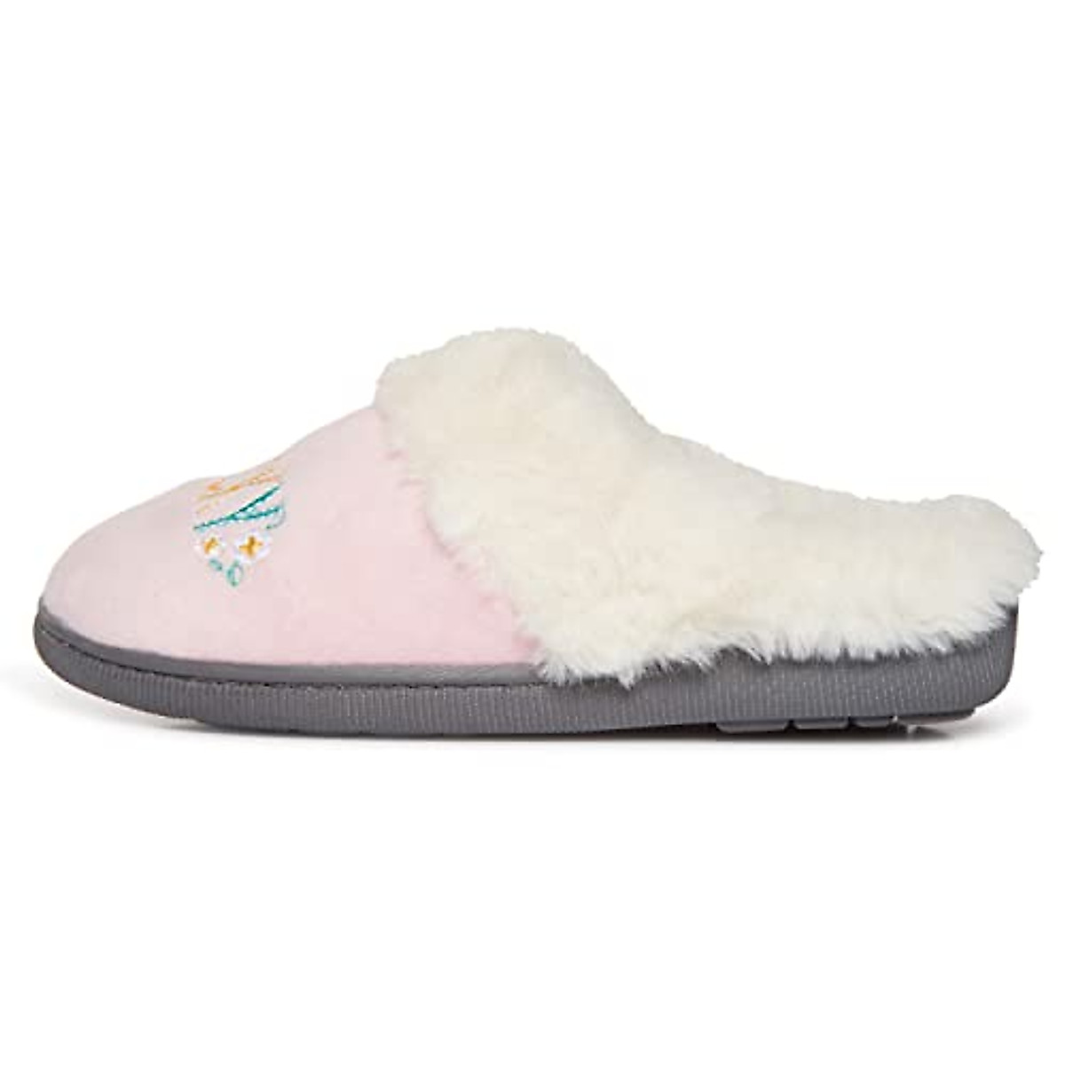 Lucky Brand Little Girls Rugged Microsuede Clog Slippers, Fuzzy Warm Bedroom Slipper, Kids Cozy Slip On House Shoes, Pink, Size 2-3