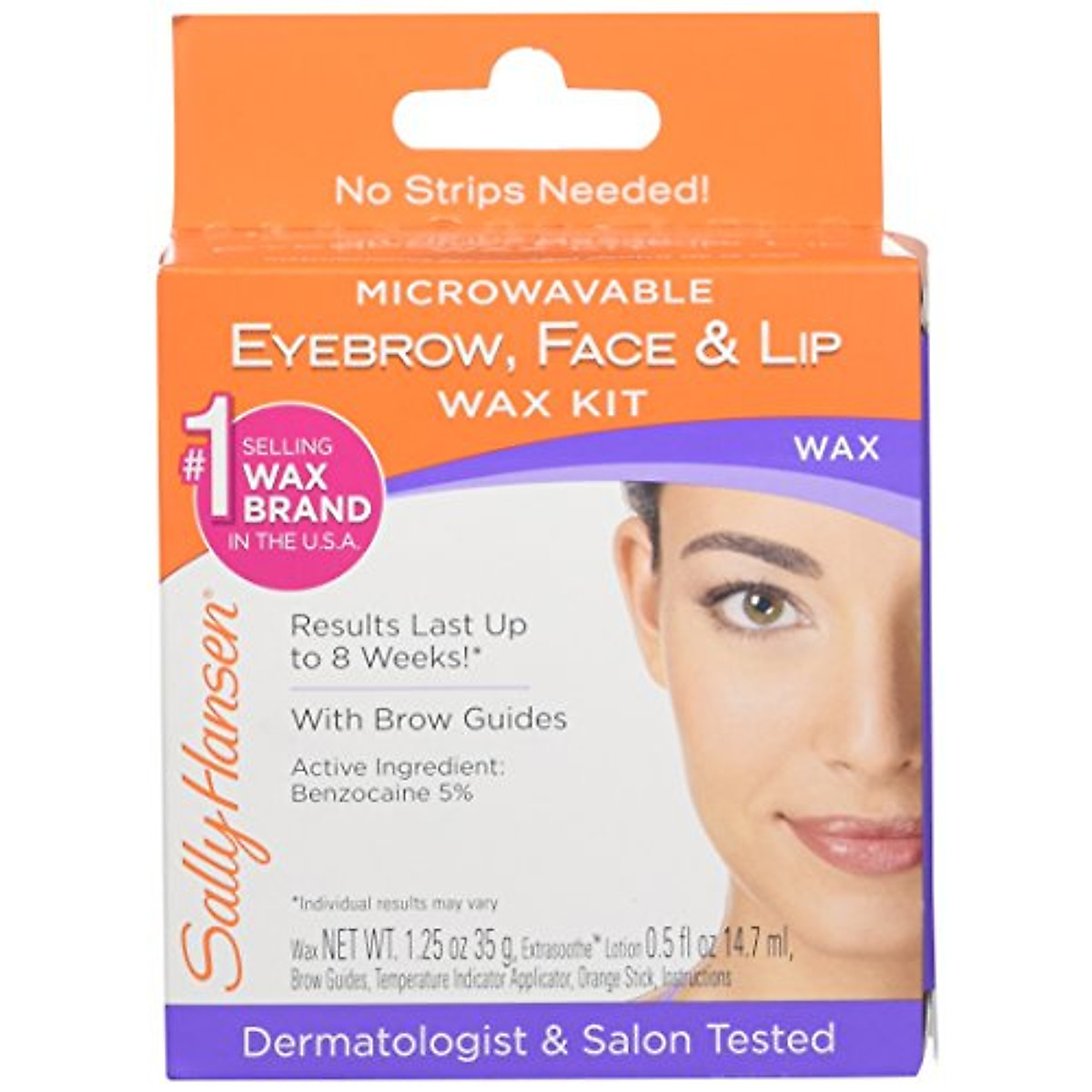 Sally Hansen Eyebrow, Face & Lip Wax Kit, Pack Of 1