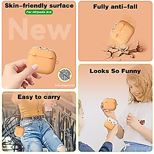 Mulafnxal for Airpods 3 3rd Generation Case Cute 3D Lovely Unique Cartoon for Airpod 3 Silicone Cover Fun Funny Cool Design Fashion Cases for Boys Girls Kids Teen for Air pods 3 (2021) (Lie Shiba Inu)