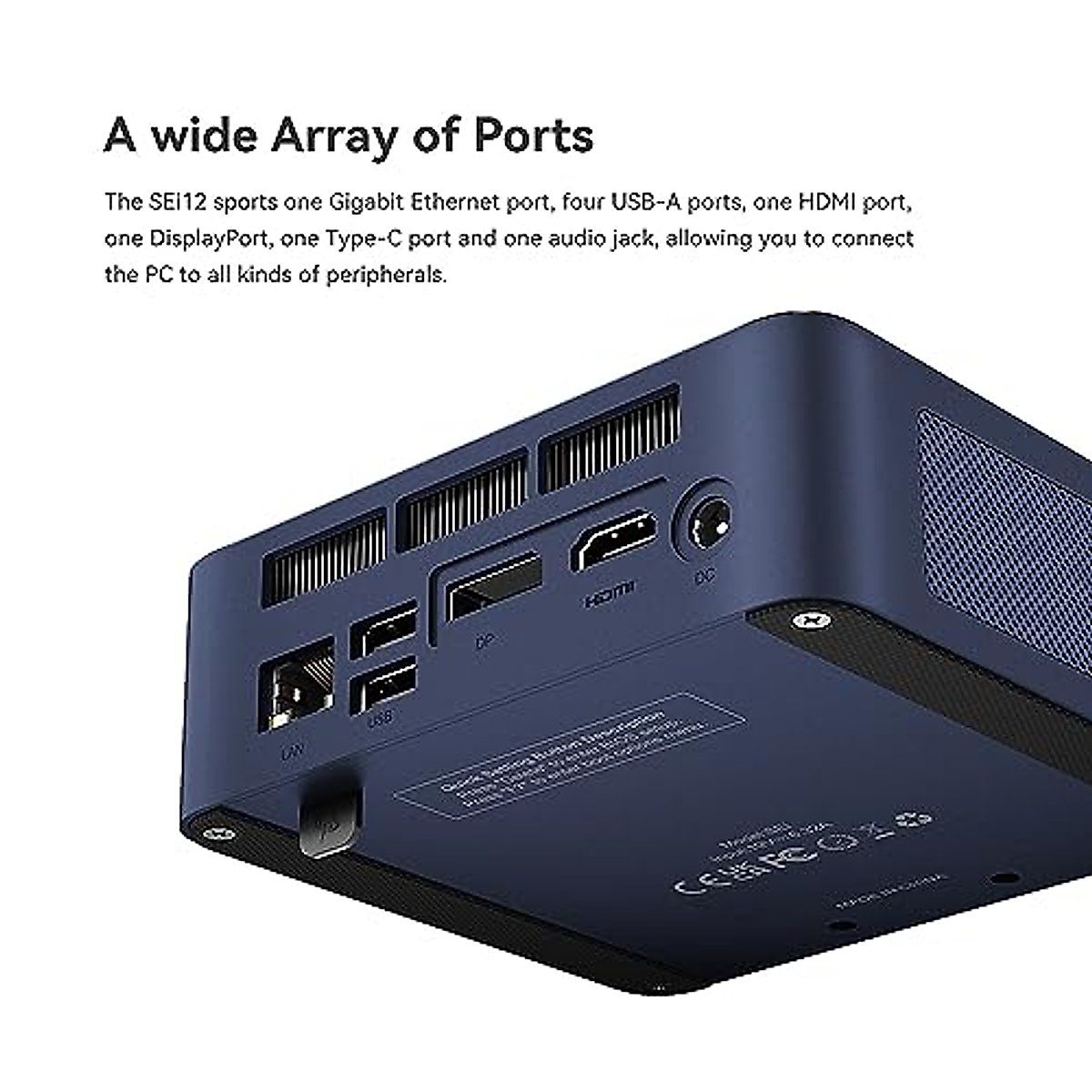 Beelink SEI12 Mini PC with Intel Core i5-12450H(8C/12T), 16GB DDR4, 500GB NVMe M.2 SSD, Dual Display 4K@60Hz Output, WiFi 6, Bluetooth 5.2 W-11 Mini Desktop Computer