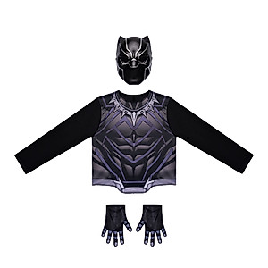 Marvel Avengers Child Halloween Costume Dress-Up Box - Three Sets of Medium-Size Tops, Gloves, Plastic Masks