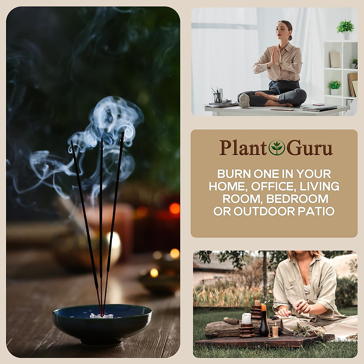 Japanese Cherry Blossom Exotic Incense Sticks 7 Inch - Bulk 1 Bundle 85 to 100 Sticks - Natural 7" Long Lasting Aroma That Burns for 30 to 45 Minutes.