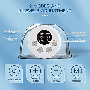 Wearable Breast Pump Hands Free Breast Pump Electric 2022 New,Wireless Portable Breast Pump with LCD Display and Memory Function Ultra-Quiet Breast Pump,2 Modes & 9 Levels Adjustment,24MM Flange