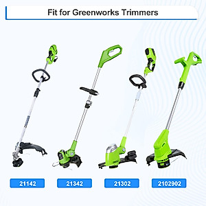 3 Pack Replacement Spool for Greenworks Weed Wacker String Compatible with Greenworks 20V, 40V Single Line Cordless Trimmers, Parts#29252