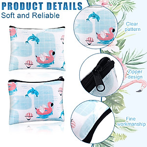 Silkfly 18 Pcs Small Canvas Coin Purse Cute Change Purse for Girls Zipper Coin Pouch Kids Mini Coin Bag Tiny Pouch for Women Keychain Key Holder, 9 Styles